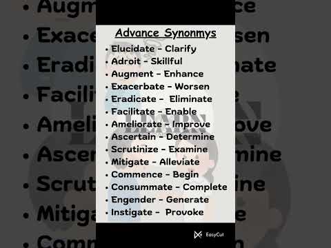 Advance English Synonyms