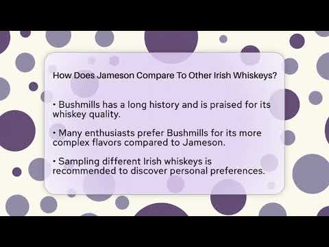 How Does Jameson Compare To Other Irish Whiskeys? - Discovering Ireland Now