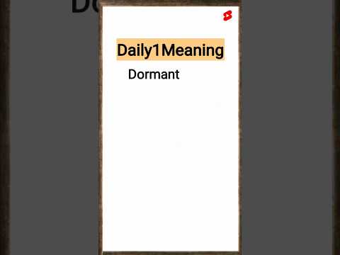 Learn your Vocabulary | English | way for development #dormant #vocabularywords