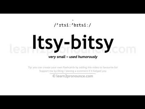 Pronunciation of Itsy-bitsy | Definition of Itsy-bitsy