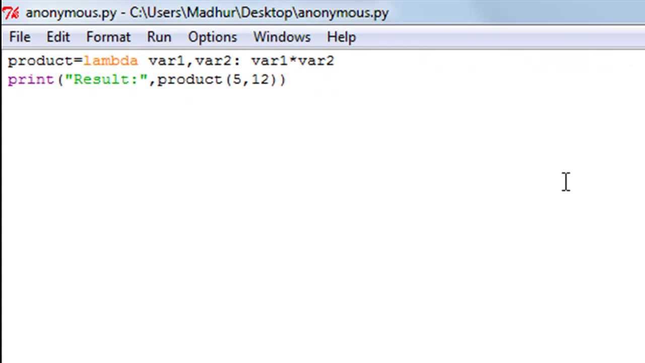 Python Programming Tutorial - 38: Anonymous Functions