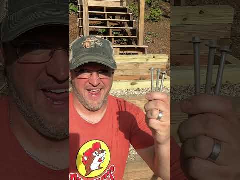 DIY outdoor STAIRS using 4x4 and ROCKS!