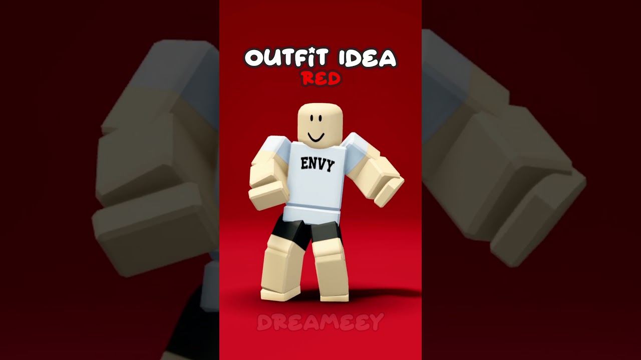 Roblox Red Outfit Idea #shorts