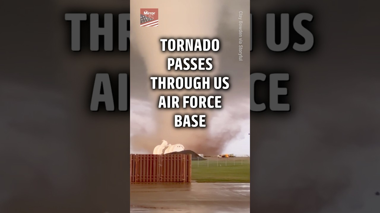 Huge Tornado Passes Through US Air Force Base