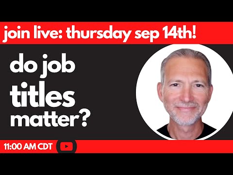 Job Titles, Applying for Positions, and Accepting Lower-Level Roles 🔴 Live with Andrew LaCivita