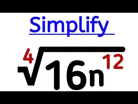 Simplify radical problem 4√(16n^12). |-Algebra Mathematics