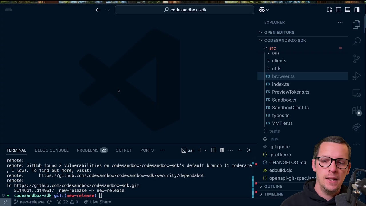 CodeSandbox - SDK - Git clone