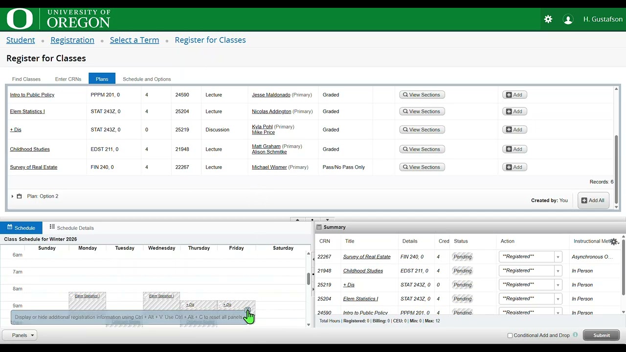 Register using a Plan