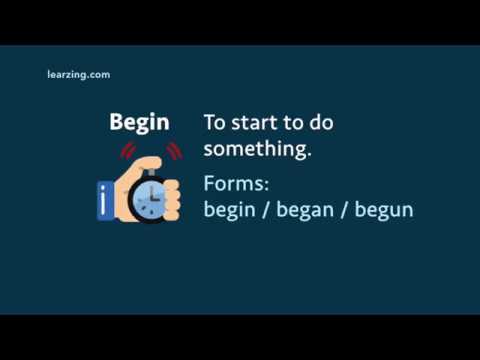 Irregular verb: Begin / began / begun (meaning, forms, examples, pronunciation)