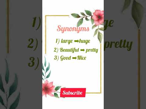 Synonyms | Synonyms of difficult words | English grammar | English