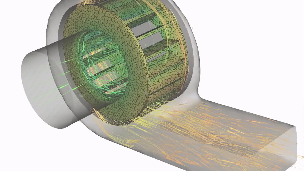 Transient CFD analysis of a radial fan with scFLOW
