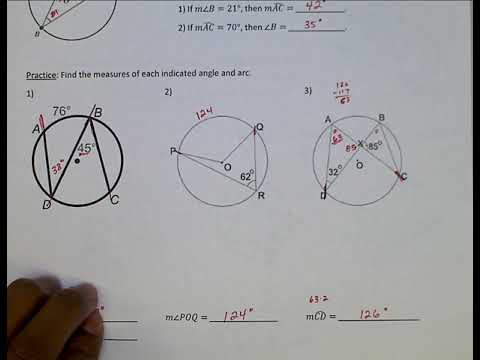 Geo Unit 10 Lesson 5: Inscribed Angles