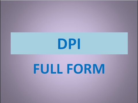 DPI || full form of dpi || dpi stands for || dpi full form