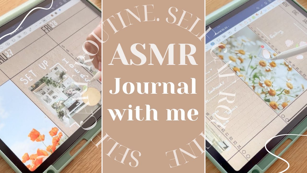 iPad journal with me 2023 || ASMR cozy digital journal on GoodNotes 5, apple pencil writing sounds