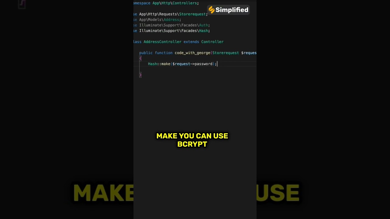 Laravel Pro Tip: Shorter Hash::make #shorts #laravel #php