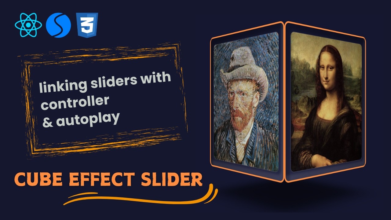 Cube Effect Slider with Controller & Autoplay in React | Swiper JS | #swiper #reactjs