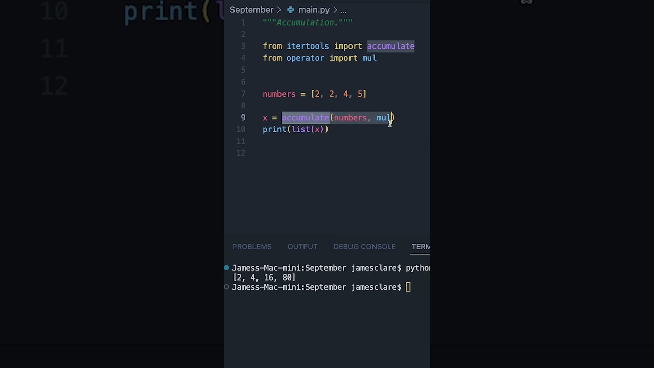 Python 3 |  Reduce's Big Brother - Accumulate! #python3 #coding #programming