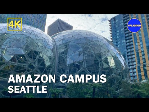 Amazon HQ in Seattle | The Largest Online Retailer in the World - Walking Tour | Washington | 4K