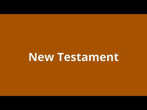 what is the meaning of New Testament