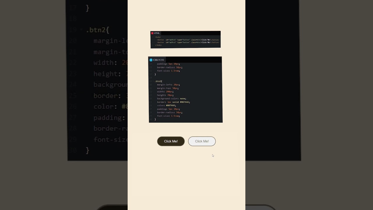 Removing button background in CSS #webdevelopment #webdesign #javascript #css #html #tutorial