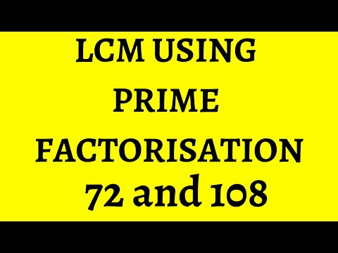 LCM of two numbers using prime factorization| How to find LCM