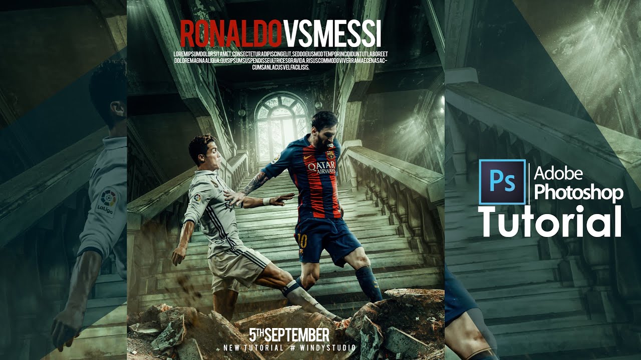 Photoshop Sports Poster Design / Photo Editing Tutorial / windy studio sports Concept Photo Editing