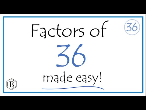 Factors and Prime Factors of 36