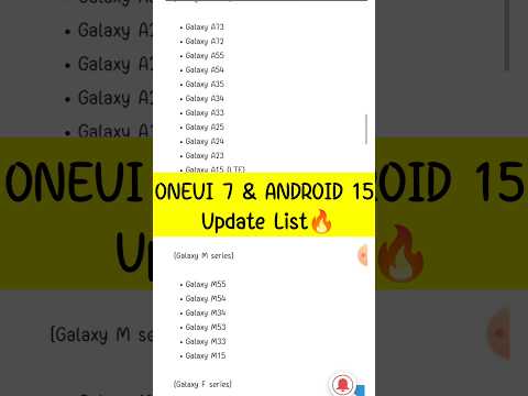 Samsung Android 15 OneUI 7 update list #tech #samsunglatest #oneui7