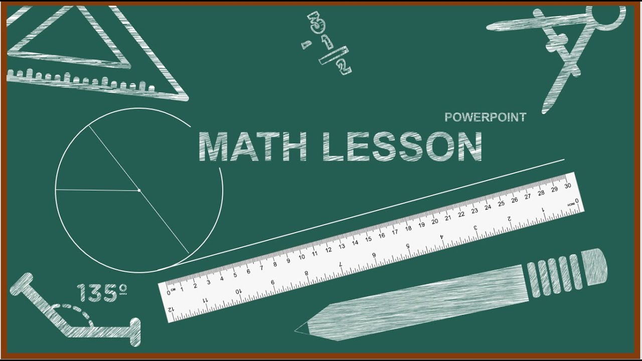 Chalkboard Math PowerPoint Template – Interactive Green Board Slides