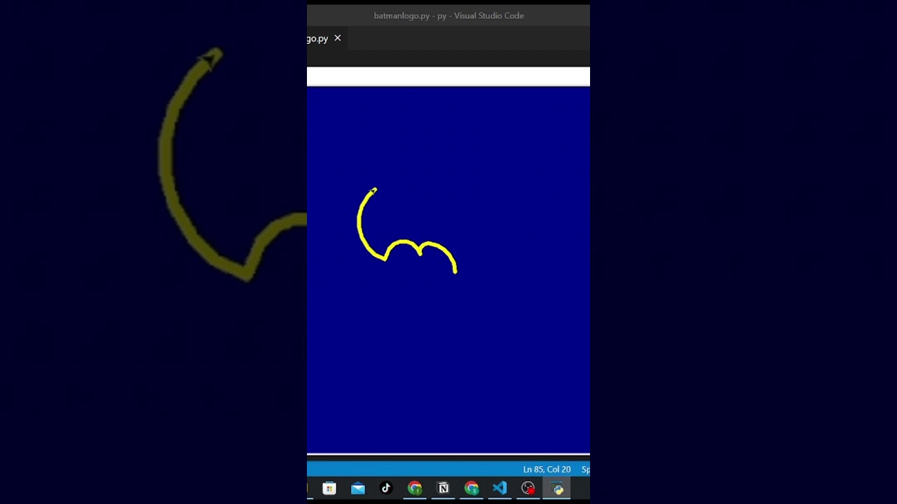 Draw BATMAN BLUE LOGO #python