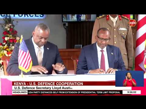 Kenya and U.S sign a Defence Cooperation Agreement