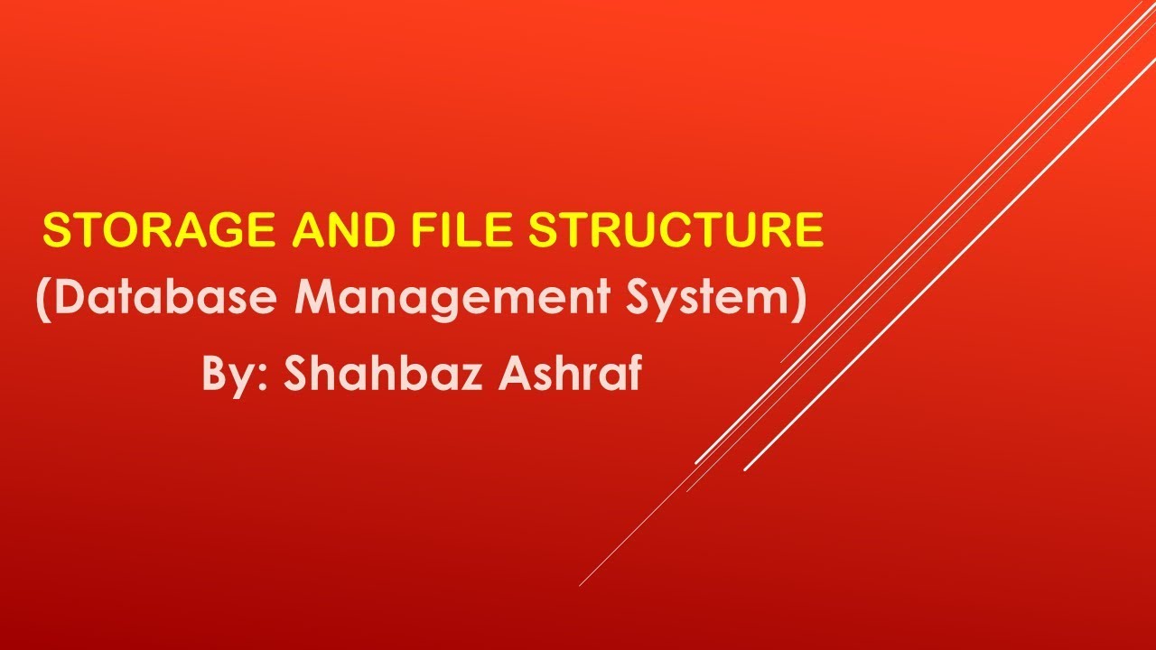 Storage and File Structure in Database Management System | DBMS | Storage | Memory #database