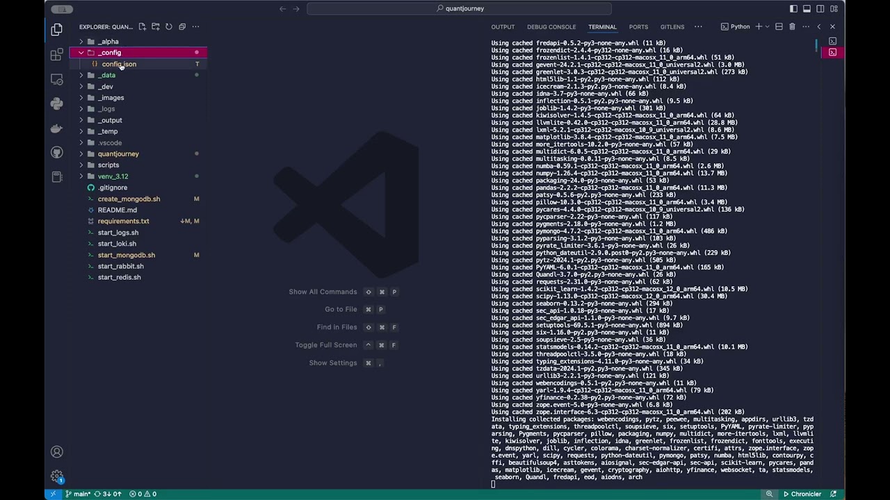 Github Repo Installation of QuantJourney Framework