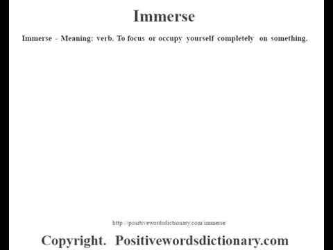 Immerse definition | Immerse meaning