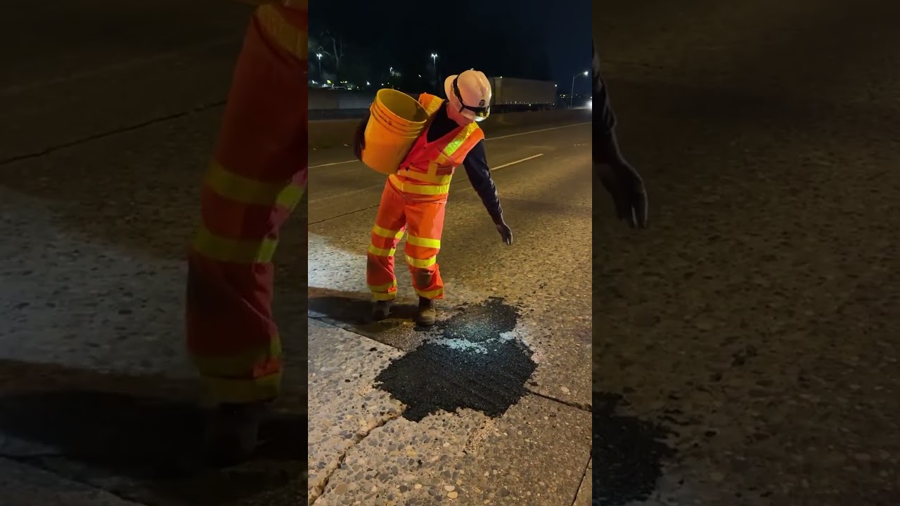 We stay up late to fix potholes on I-5 (behind the scenes of a 10-minute closure) #wsdot #workzone