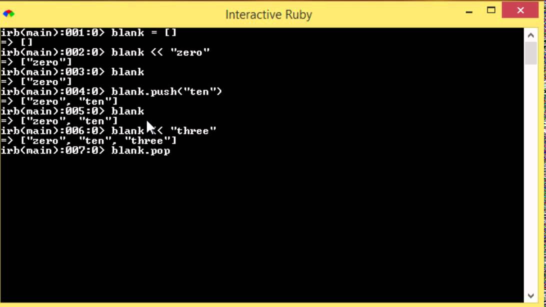 Ruby - 28 - Inserting Objects into an Array