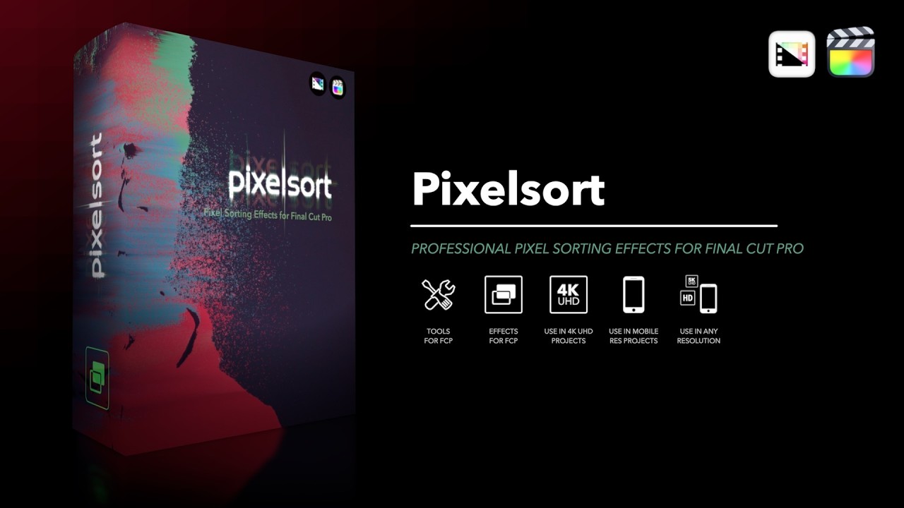 Pixelsort - Professional Pixel Sorting Effects for Final Cut Pro - Pixel Film Studios