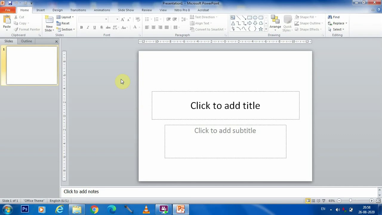 How to insert chart in slide ? (English)