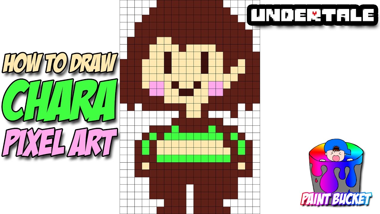 How to Draw Chara (Undertale) - Pixel Art Step by Step Drawing Tutorial