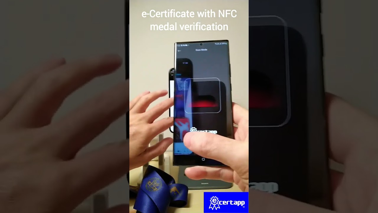 eCertApp e-Certificate with NFC medal verification