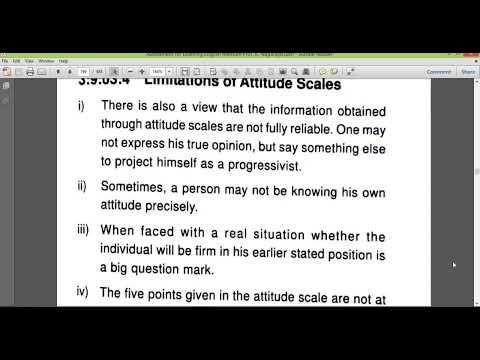 uses and limitations of attitude scale