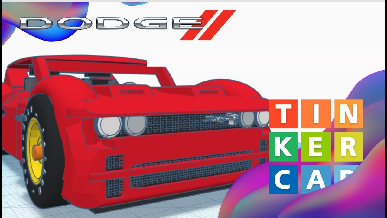 TinkerCAD - Design a Dodge Challenger SRT Hellcat Car | Unleashed