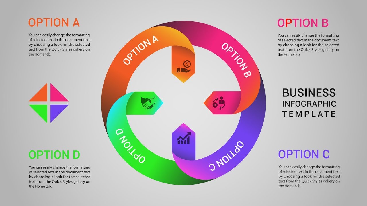 Circular Business Infographics Design Templates  Illustrator Tutorials