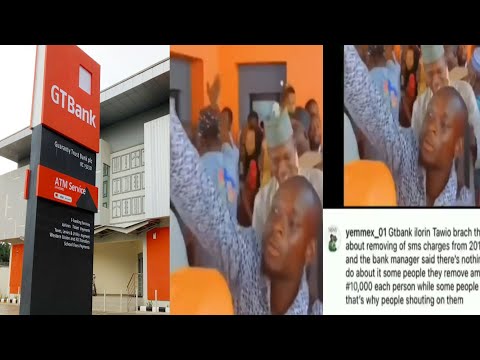 GTBANK L0CKS CUSTOMERS INSIDE HALL FOR COMPLAINING ABOUT SMS CHARGES