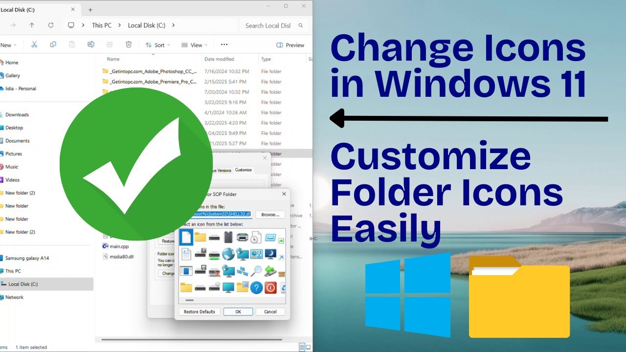 How to Change/Customize Icons in Windows 11 | Customize Folder and Desktop Icons Easily (2026!)