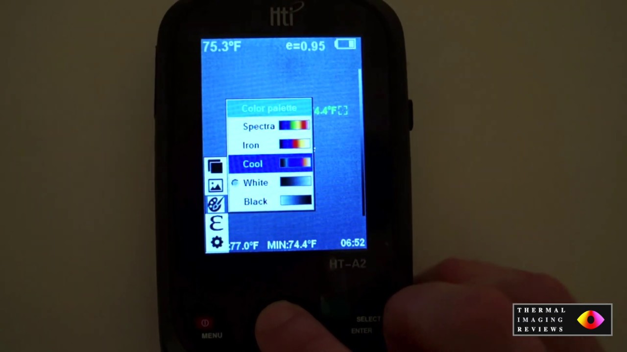 HTI HT A2 Thermal Camera - Menu and navigation