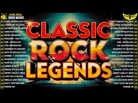 Best Classic Rock Songs 70s 80s 90s ๐ฅ Guns N' Roses, Metallica, Queen, ACDC, U2, Aerosmith, Bon Jovi