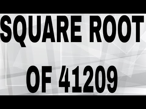 SQUARE ROOT OF 41209