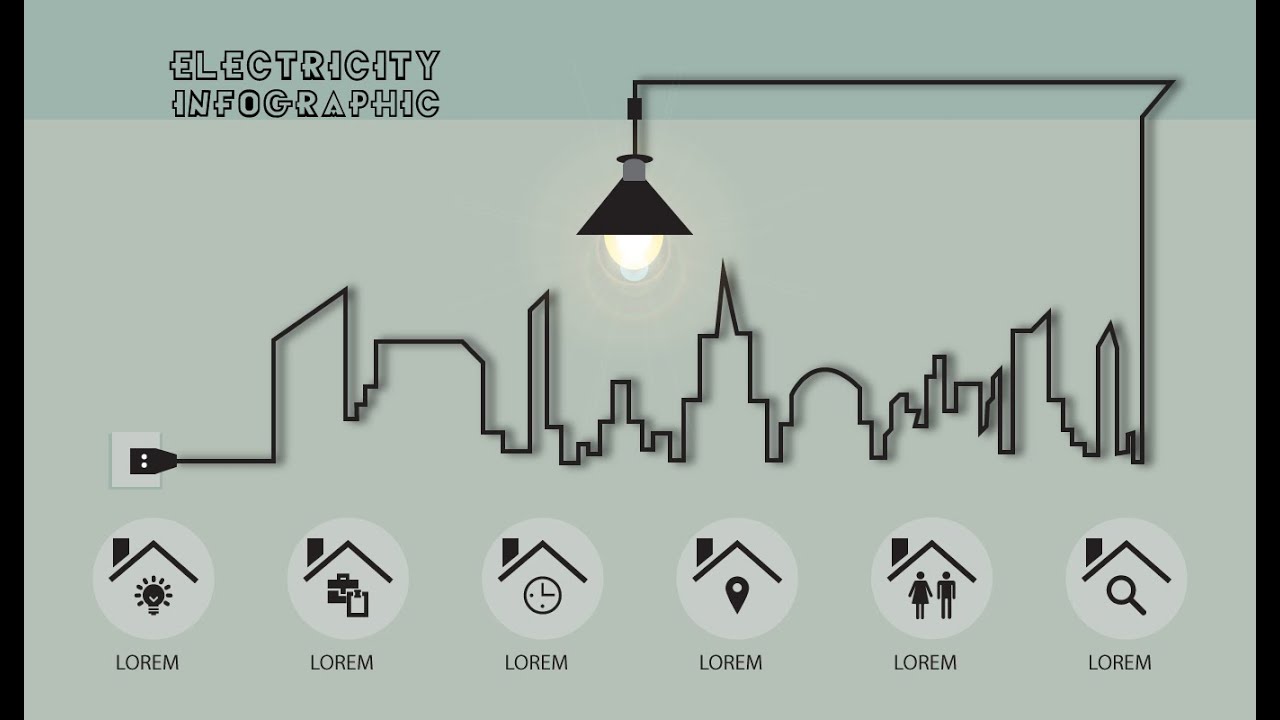 Illustrator Infographic Tutorial | Graphic Design (Electricity)