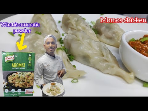 Chicken momos 🍗.चिकन मोमोज.what is aromat powder.एरोमेट पाउडर क्या है.@BishekRsl